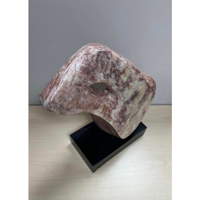1970s Large Abstract Sculpture in Red Marble | Chairish
