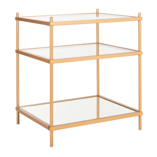3 Tier Accent Table in Gold | Chairish