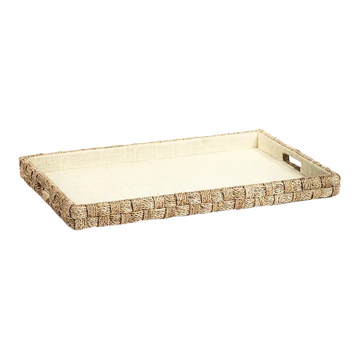 Abaca 24" Long Rope Serving Tray | Chairish