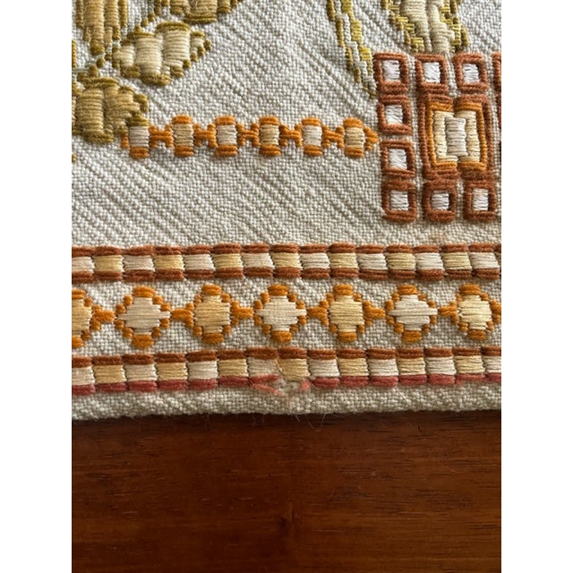 Antique Woolwork Table Runner | Chairish