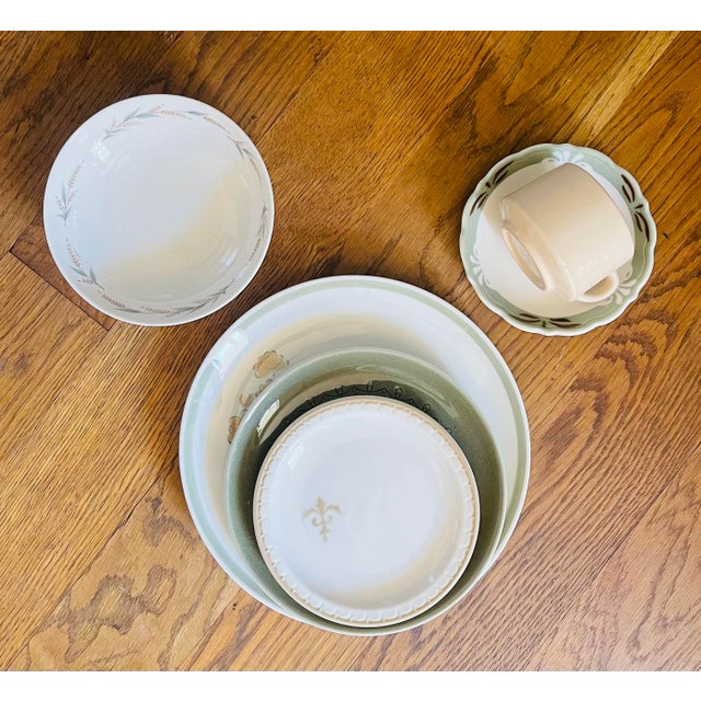 Mismatched 6 Piece Restaurant Ware Vintage Place Setting | Chairish