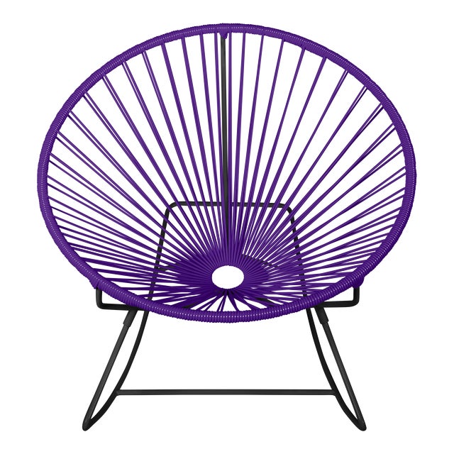 Innit Rocker - Purple on Black | Chairish