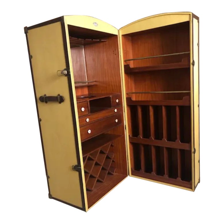 Vintage Steamer Trunk Bar From France | Chairish