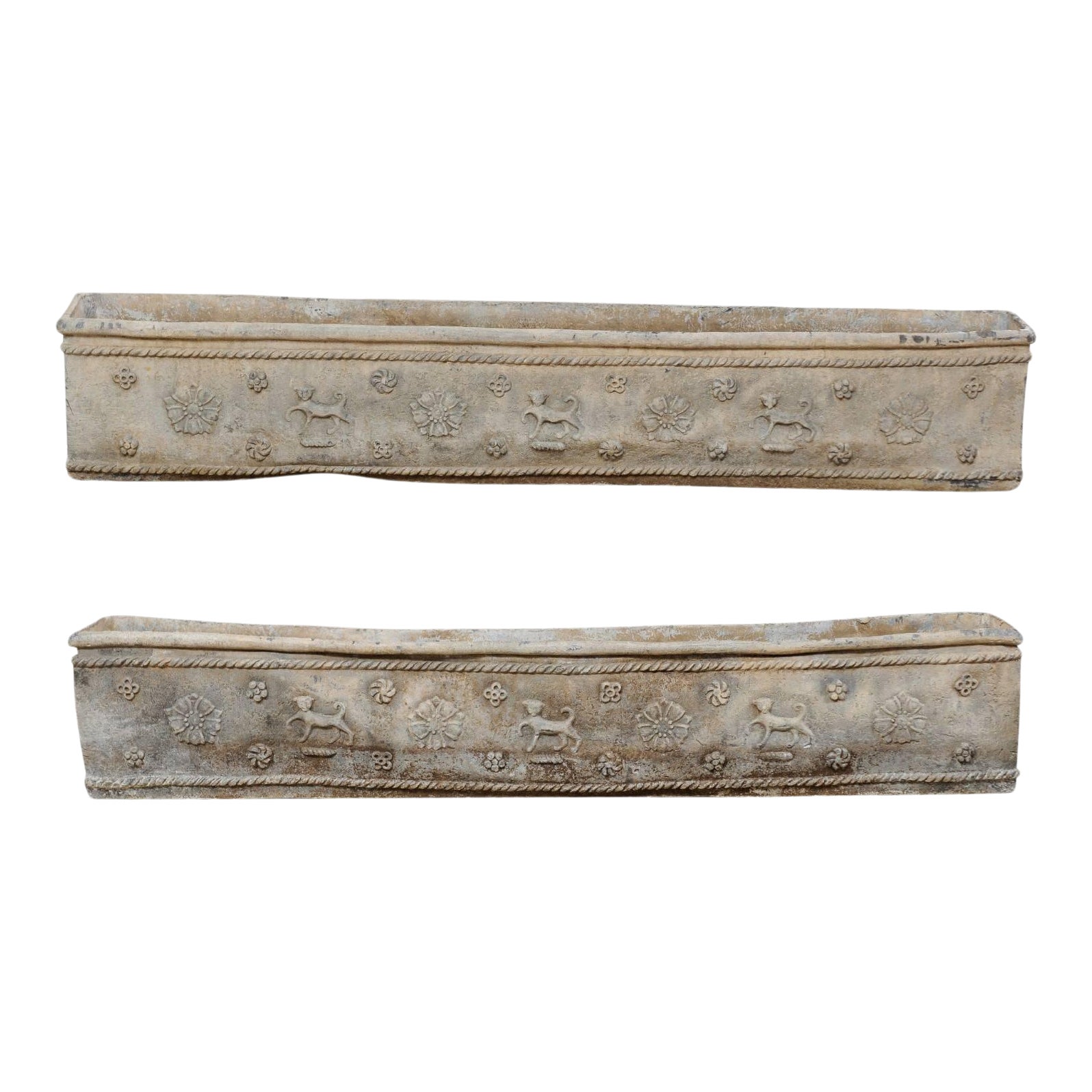 English 19th C. Window Boxes - A Pair | Chairish