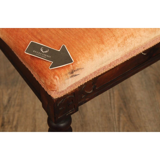 Gothic Revival Antique Carved Rosewood High Back Hall Chair | Chairish