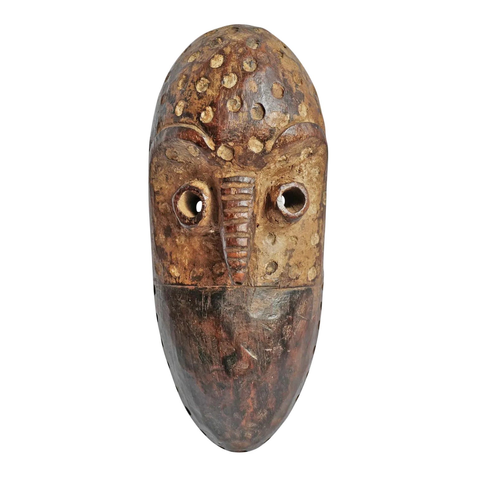 Vintage Carved Lega Mask | Chairish