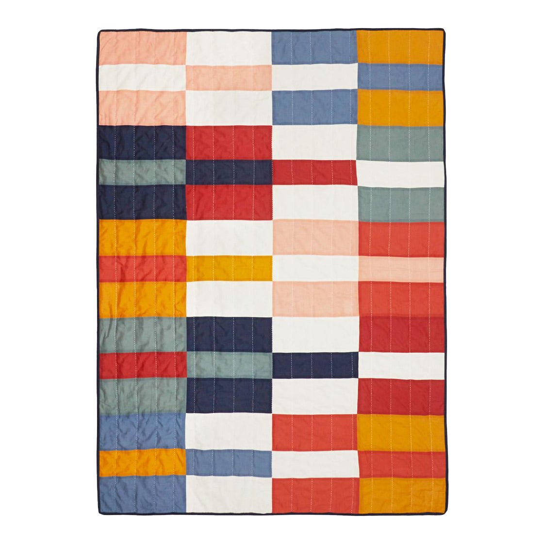 Anchal Multi-Check Patchwork Quilt | Chairish