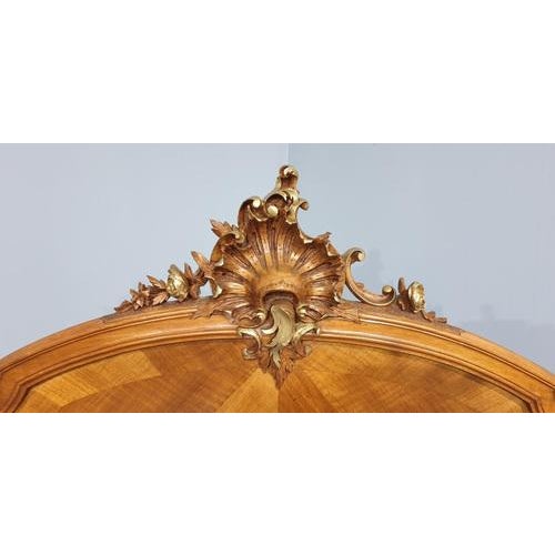 French Walnut and Parcel Gilt Bed | Chairish