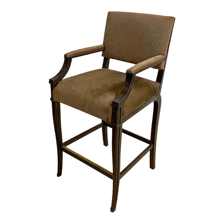 Jerry Pair Leather Upholstered & Oak Lair Barstool From the Madeline ...