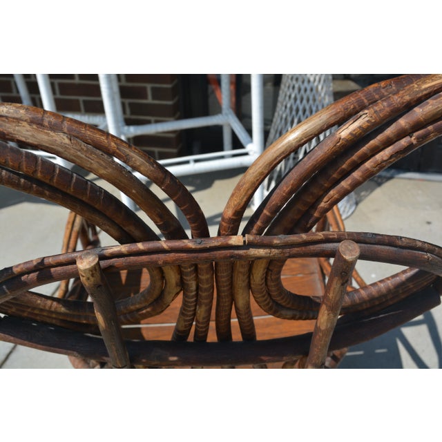 American Adirondack Twig Willow Rocking Chair Rustic Natural - Plank ...