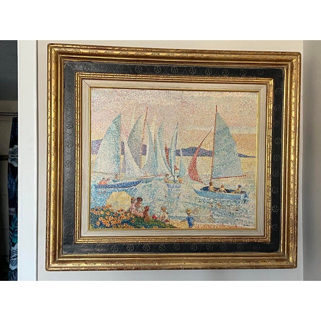 Yvonne Canu “Les Regates” French Pointillist Impressionist School ...