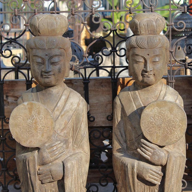 Stone Geisha Statue | Chairish