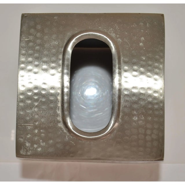 Vintage Cube Hand Hammered Stainless Steel Tissue Boutique Box Cover ...