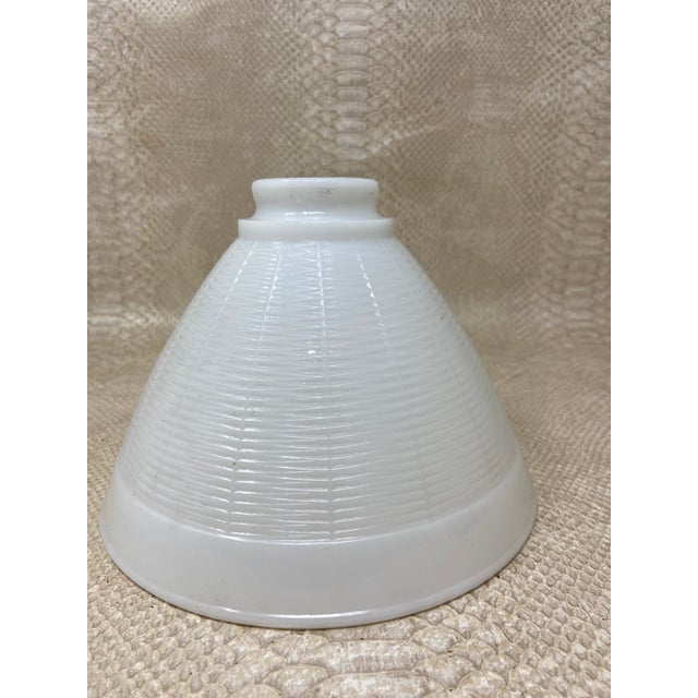 Vintage 8" Vertical Ribbed Milk Glass Diffuser Floor Table Lamp Shade ...