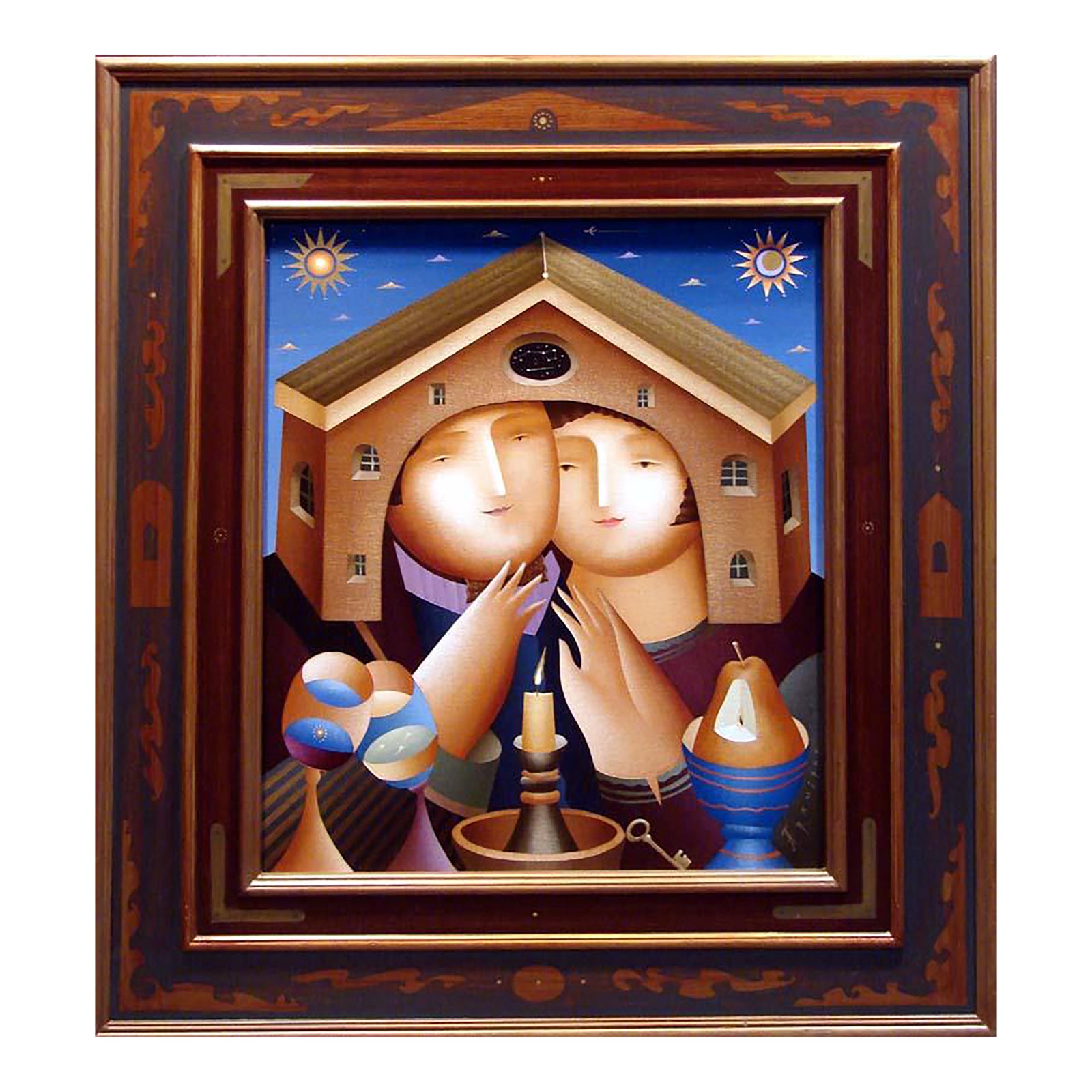 Anton Arkhipov "Candlelight" Original Oil Painting on Canvas Hand ...