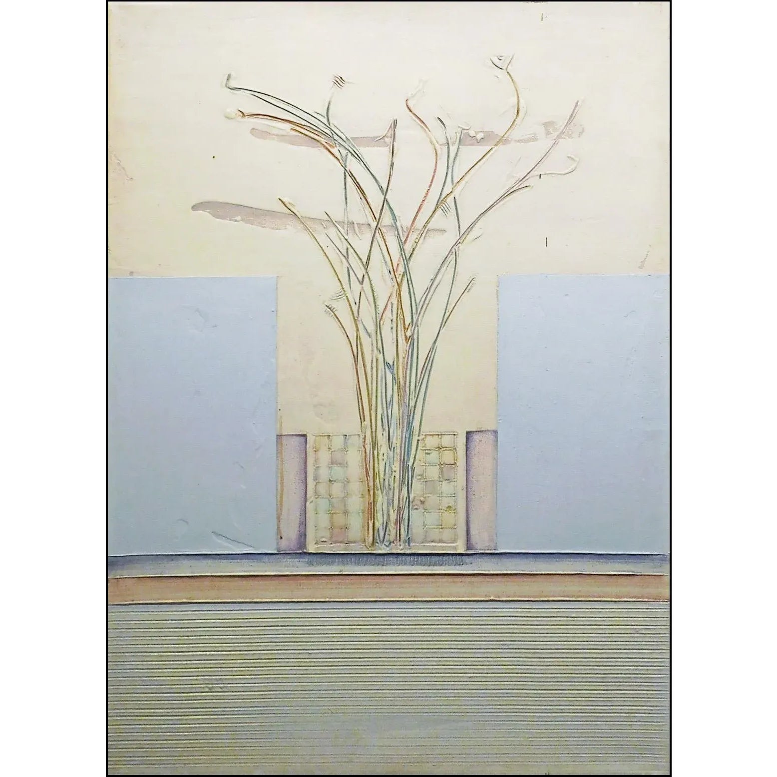 Enrico Embroli "Sea Oats 7-87" Original Painting on Canvas Hand Signed ...