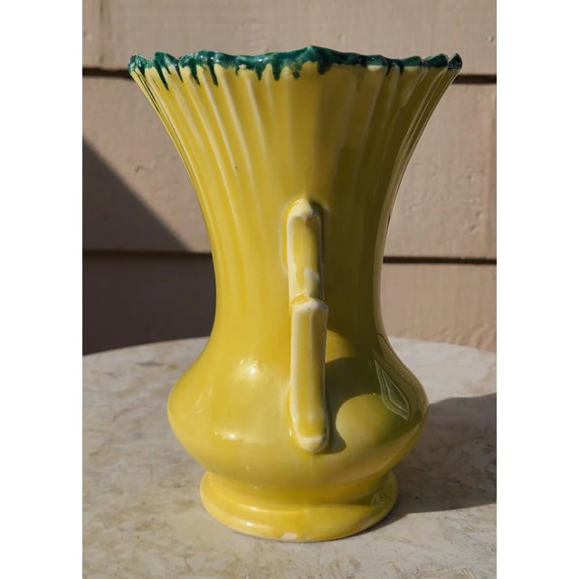 Mid-Century McCoy Urn Shape Vibrant Yellow Vase | Chairish