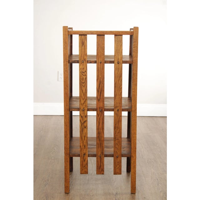 Antique Mission Style Oak Three-Tier Etagere or Bookcase | Chairish