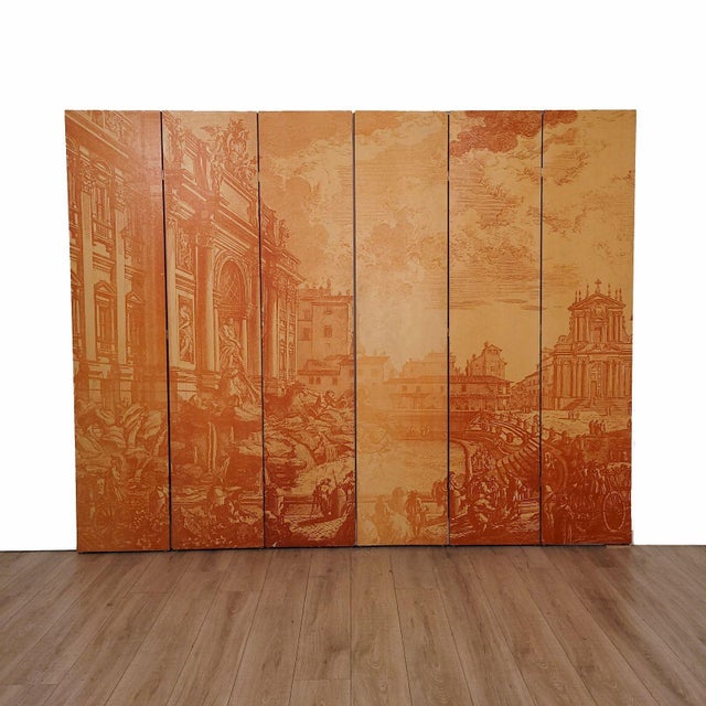 Vintage Screen With Scenes of Venice, France Circa 1960 | Chairish