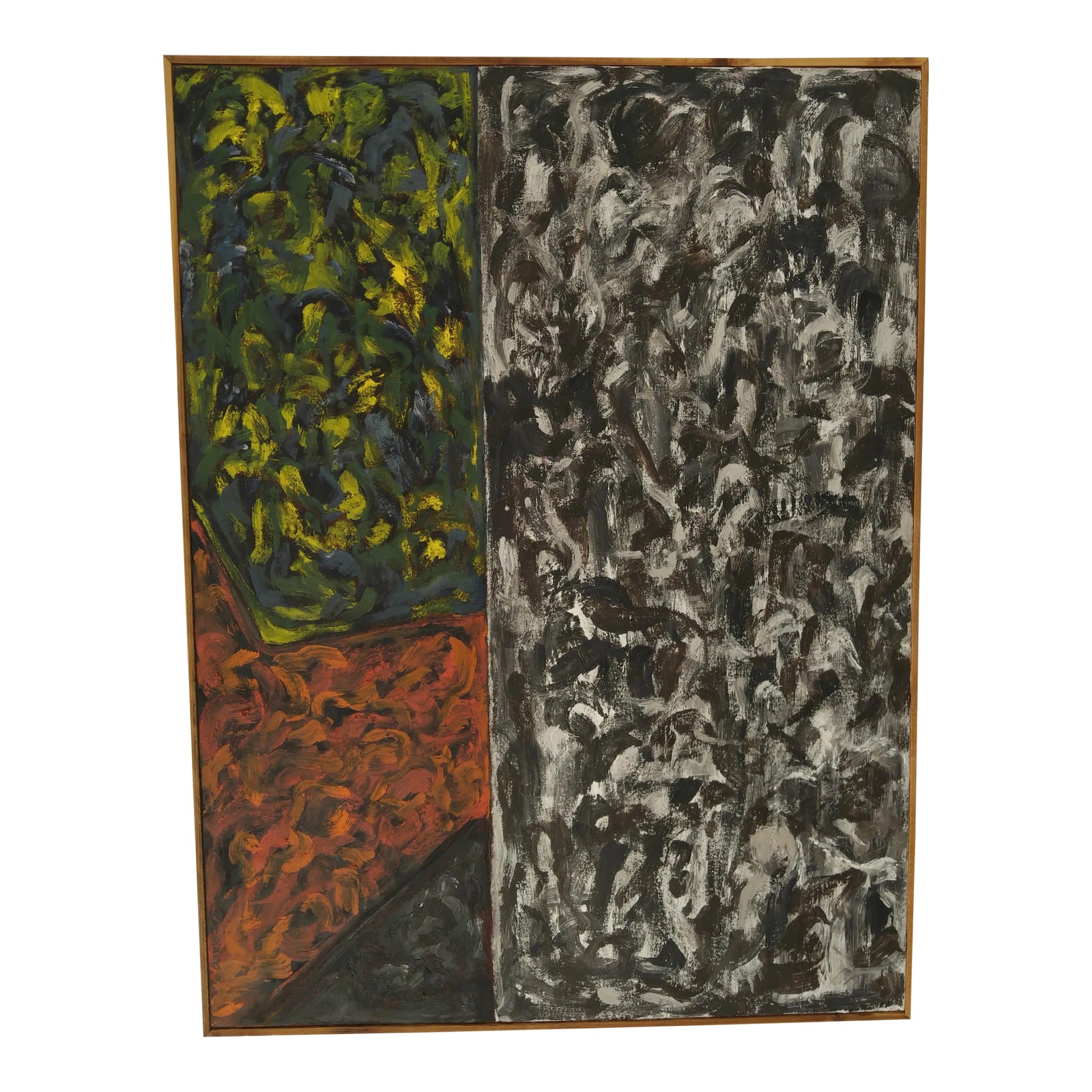 "Memories" Abstract Oil Painting on Canvas | Chairish