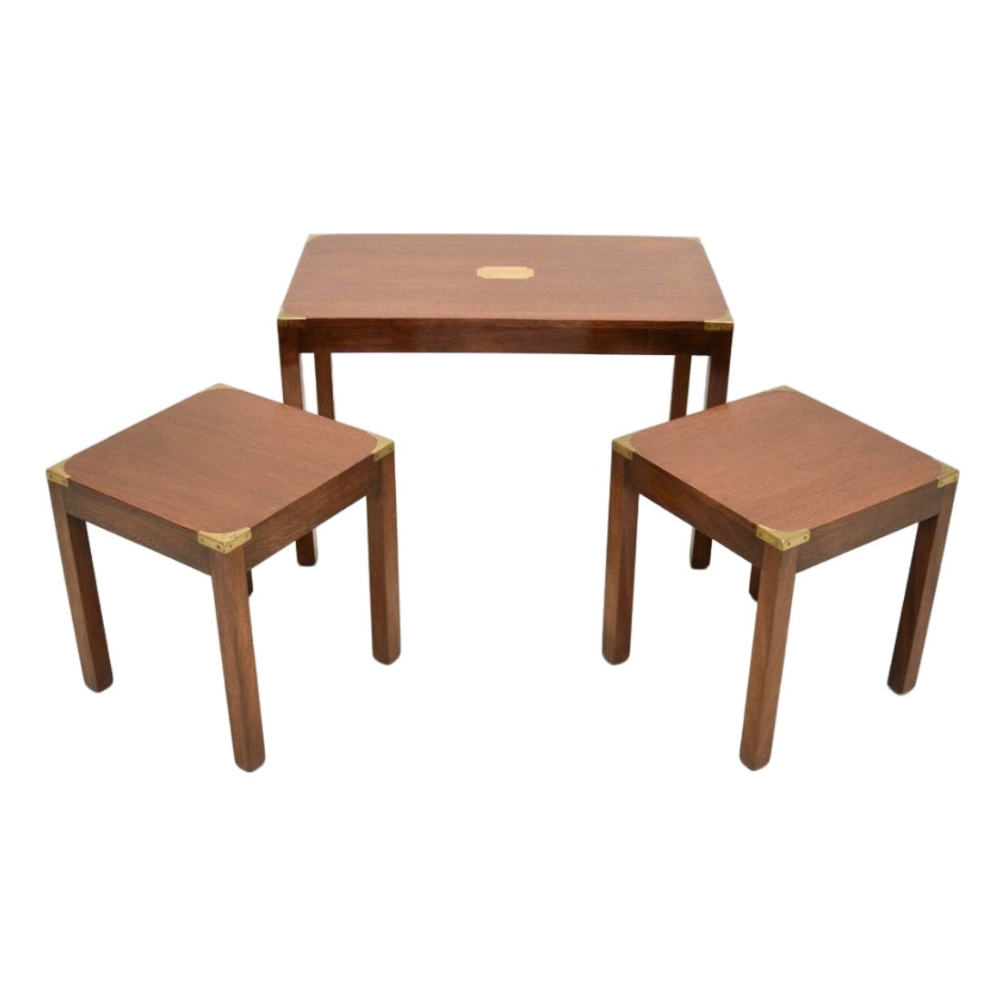 Antique Military Campaign Nesting Tables, 1930s, Set of 3 | Chairish