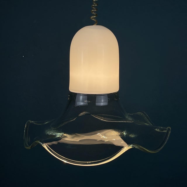 1970s Murano Pendant Lamp by Roberto Pamio & Renato Toso for Leucos Italy | Chairish