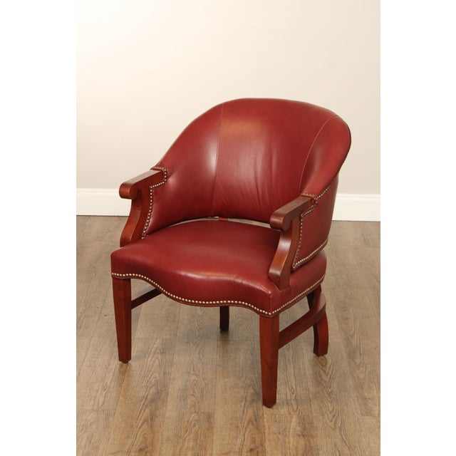 English Traditional Style Pair of Leather Club Chairs | Chairish