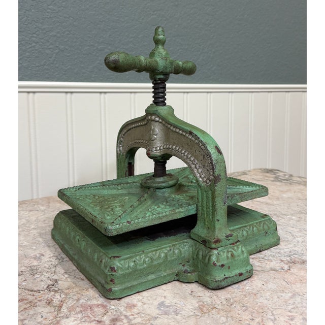 Antique Victorian Cast Iron Bookbinding Press Screw Nipping Press ...