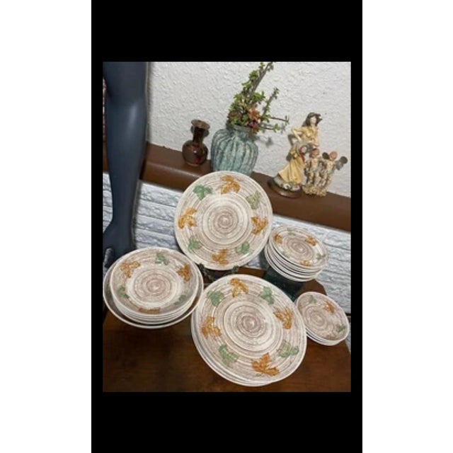 Mid 20th Century Nasco Hand Painted Autumn Leaves Swirl Porcelain ...