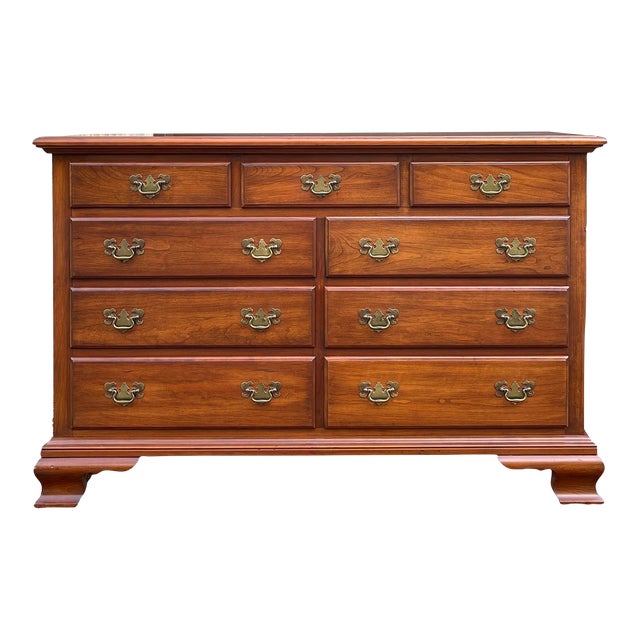 Vintage Pennsylvania House Chippendale Solid Cherry 9 Drawer Low ...