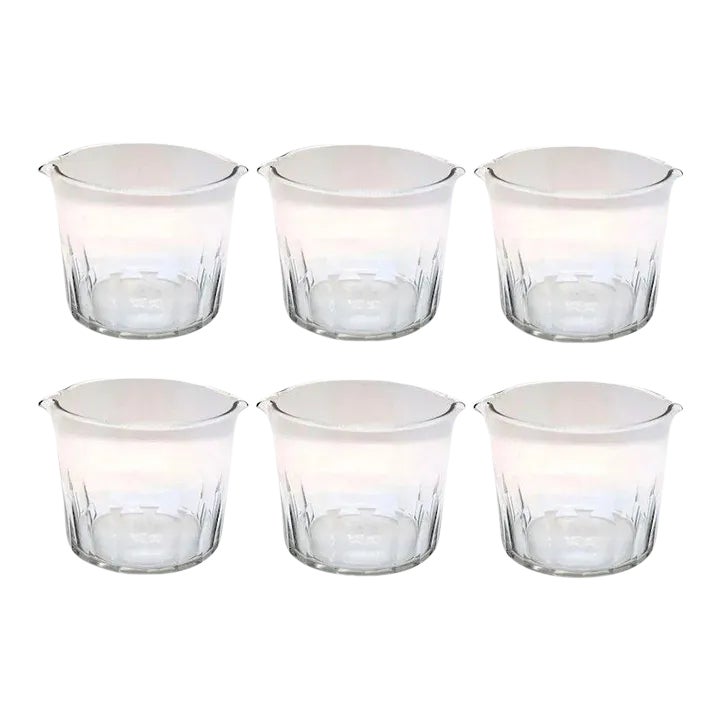 English Georgian Glass Double-lip Wine Rinsers - Set of 6 | Chairish