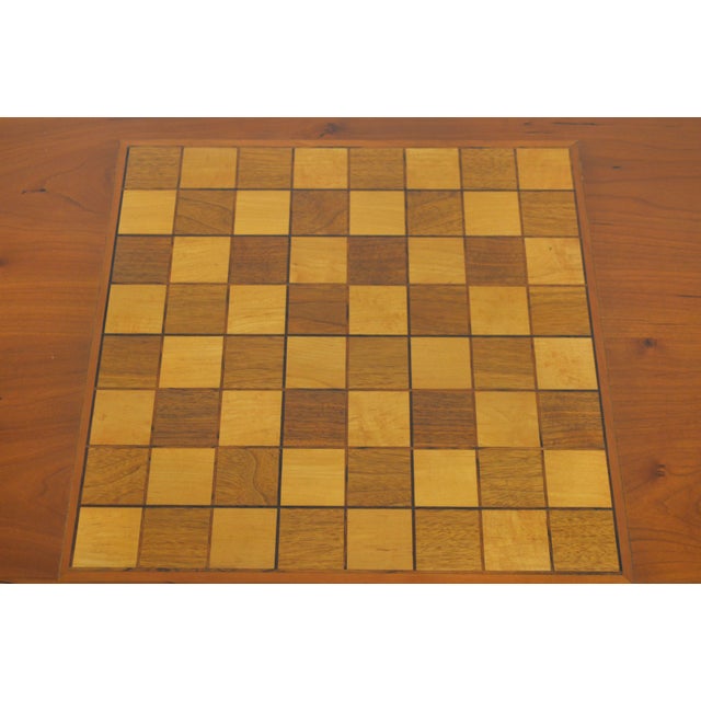 Hand Crafted Solid Cherry Wood Checkerboard Top Game Table by F. G ...