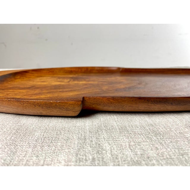 Vintage Fish-Shape Mahogany Serving Tray by Fritz Mevs Factory Haiti ...