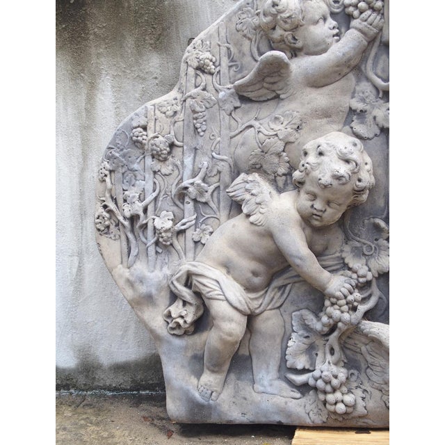 Cast Bas Relief Architectural Depicting Cherubs Making Wine, France ...