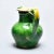 French Green Water Jug With Wooden Lid | Chairish