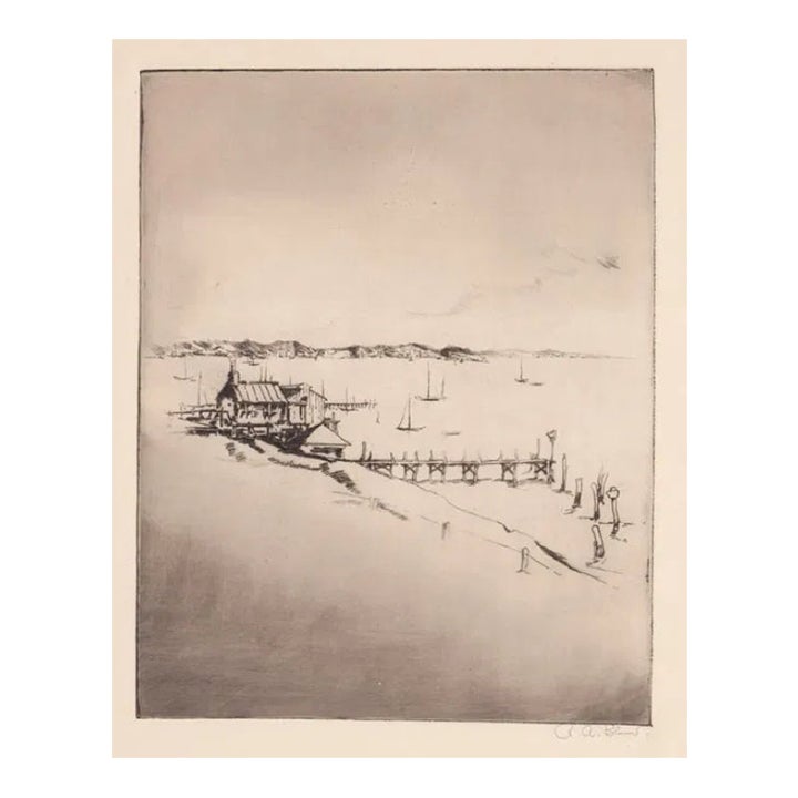 1930s Alexander Blum Bath Beach Brooklyn Etching | Chairish