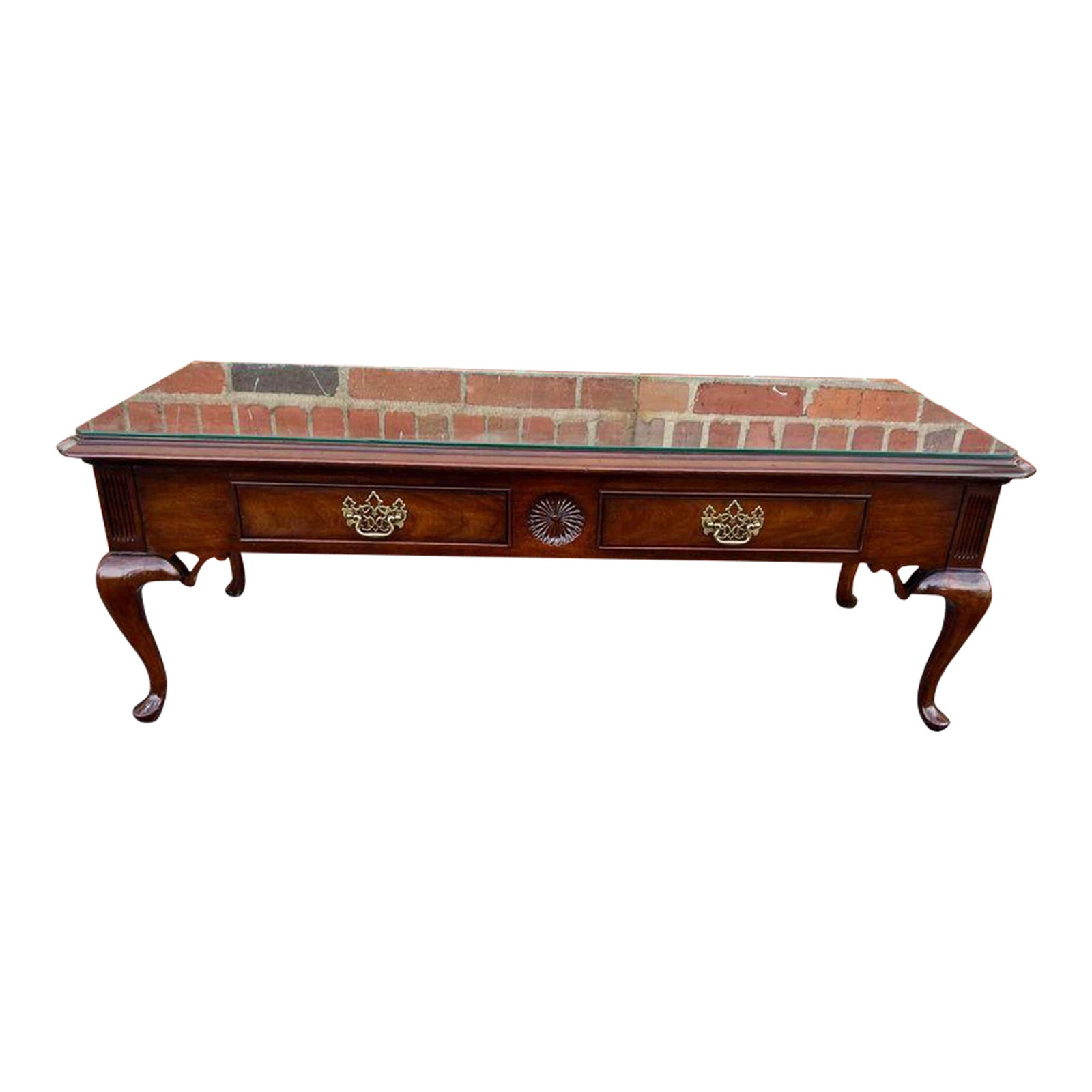 Late 20th Century Vintage Thomasville Queen Anne Style Solid Cherry ...
