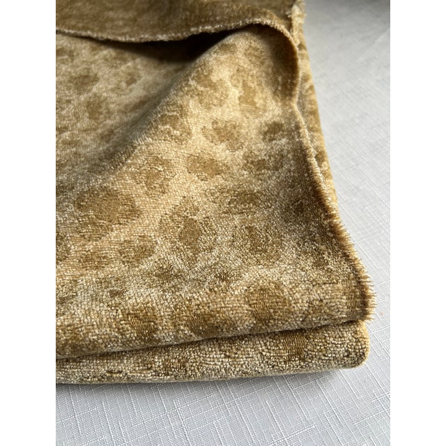 Late 20th Century Velvet Leopard Print Upholstery Fabric- 1 Yard | Chairish