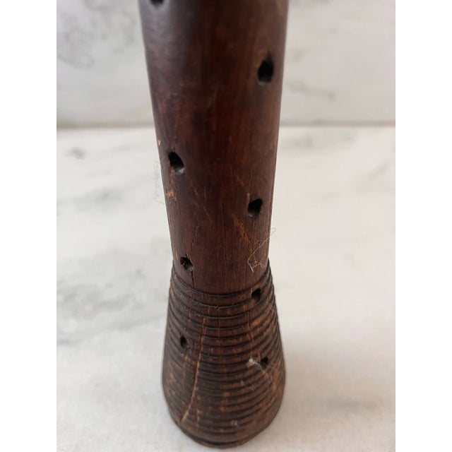 Vintage Industrial Wood Thread Spool Spindle | Chairish