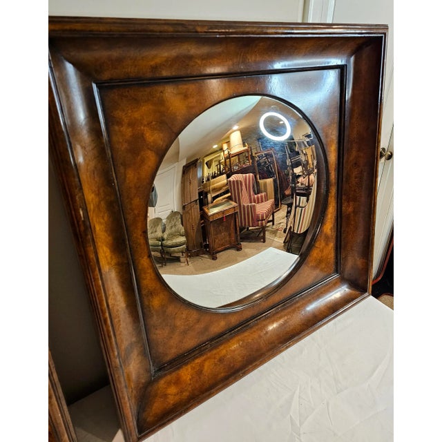 Pair of Late 20th Century Theodore Alexander Burlwood Frame Convex ...