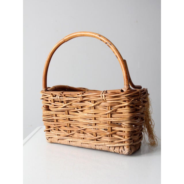 Vintage Wicker Wall Basket | Chairish