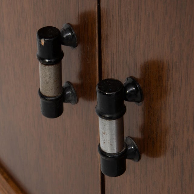 Hamilton Manufacturing Company Walnut Chrome Dental Cabinet Donald ...