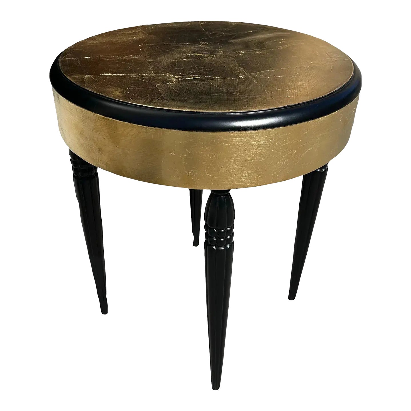 French Art Deco Round Side Table /Accent Table 1930s | Chairish