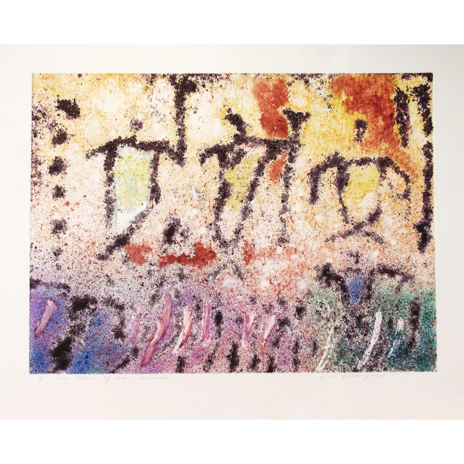 Phil Gallagher, The Three of Us, Hawaii, Circa 1990 | Chairish