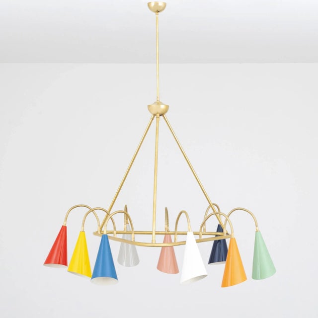 Primavera Song Lighting Italian Mid Century Design Chandlier | Chairish
