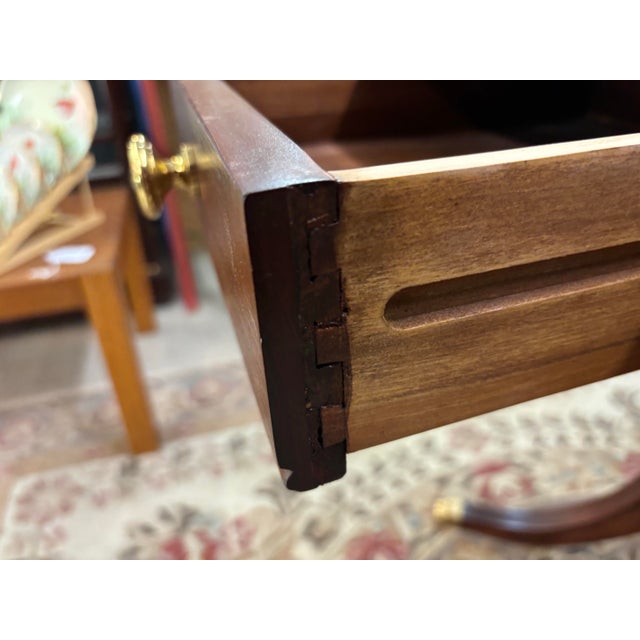 1940s Antique American Federal Period Mahogany One Drawer Drop Leaf ...