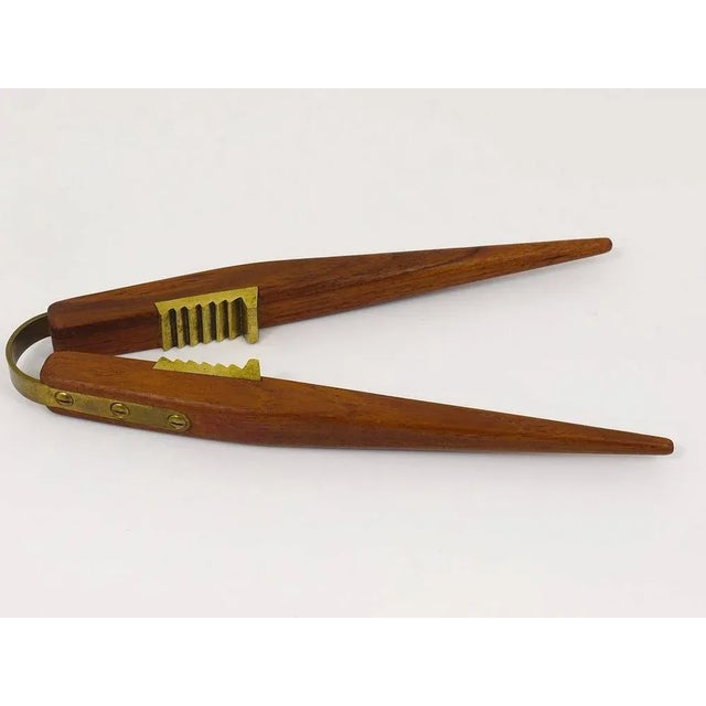 Mid-Century Teak and Brass Nutcracker by Poul Knudsen, Denmark, 1950s ...