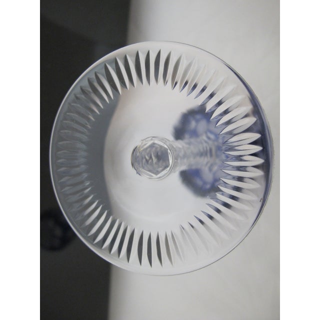 Beyer Sapphire Blue Cut Crystal Grape Design Bohemian 8.25" Hock Wine ...