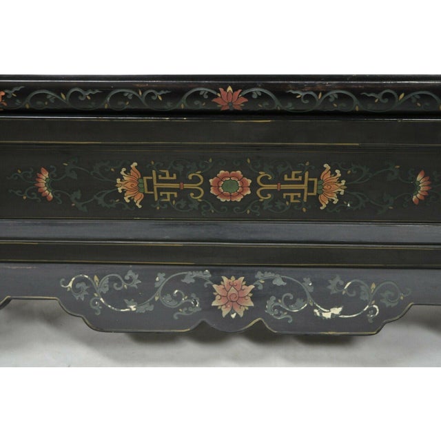 Vintage Chinese Black Lacquer Asian Fireplace Screen Fire Screen ...