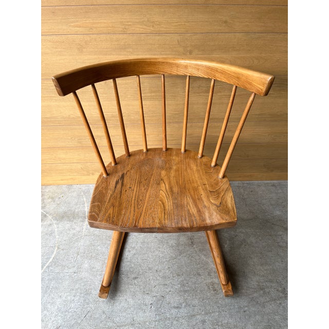 Straight Back Rocking Chair Attributed to Nakashima for Knoll | Chairish